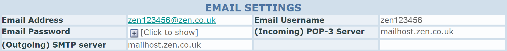 Getting Email Details | Help & Support | Zen